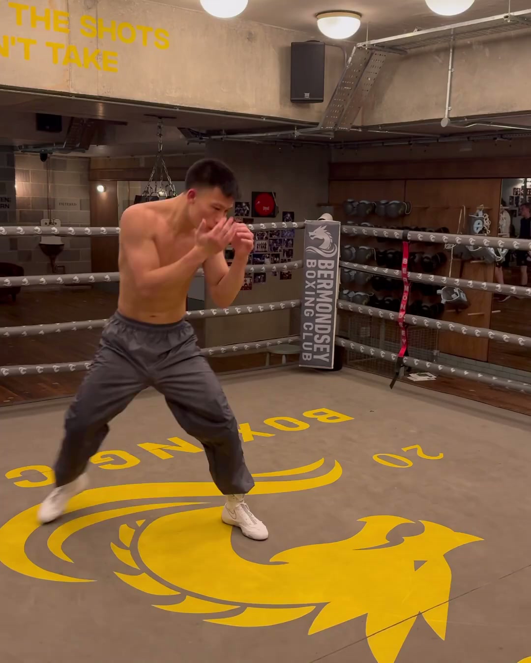 Brandun Lee shadow boxing ready for ring return 🥊