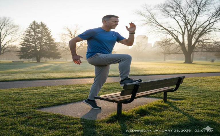 Step-ups: The simple exercise that builds strong legs, core stability ...