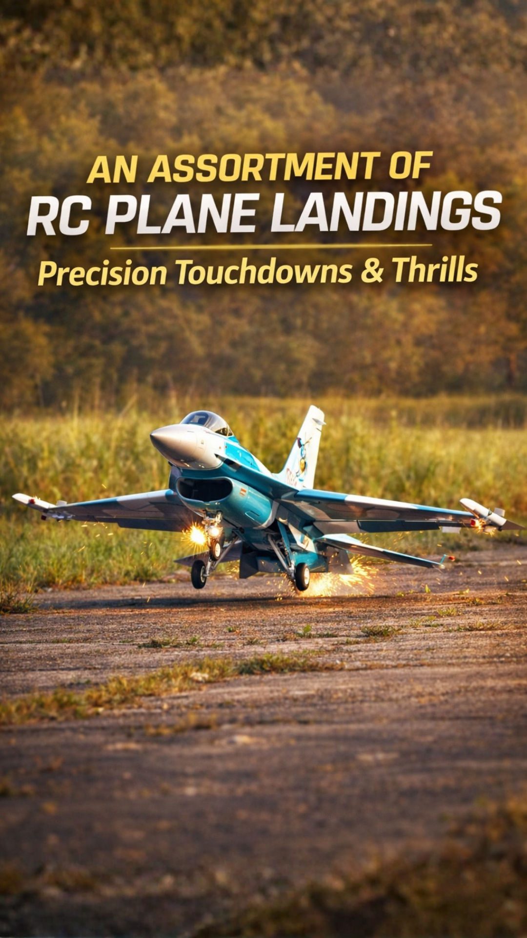 An assortment of RC plane landings precision touchdowns & thrills