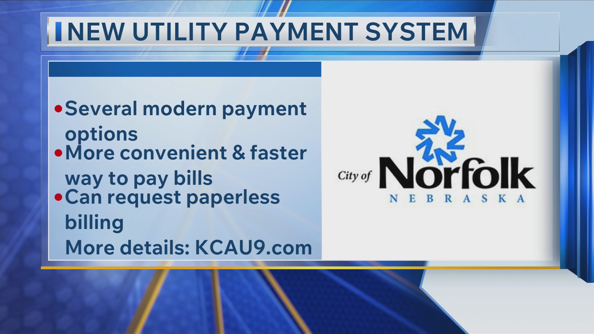 New utility payment system