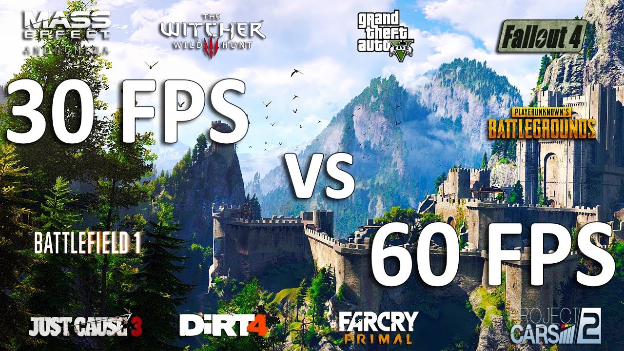 30 FPS vs 60 FPS test in 10 games