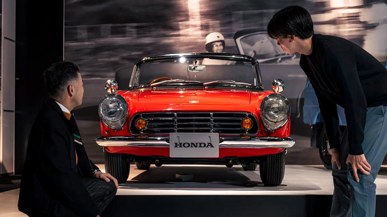 Honda's first-ever production sports car, the S500, kicked off a sports ...