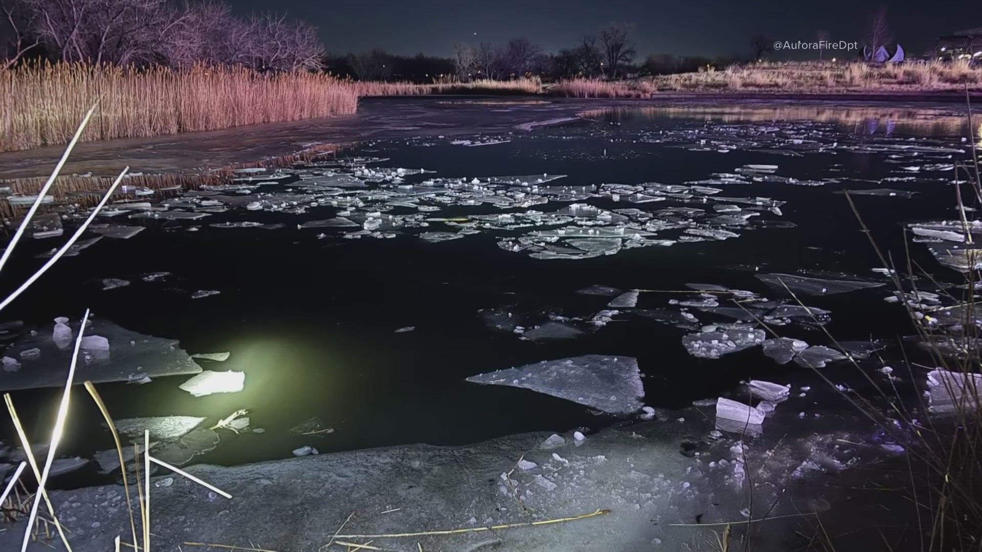 Person in critical condition after falling through the ice at an Aurora ...