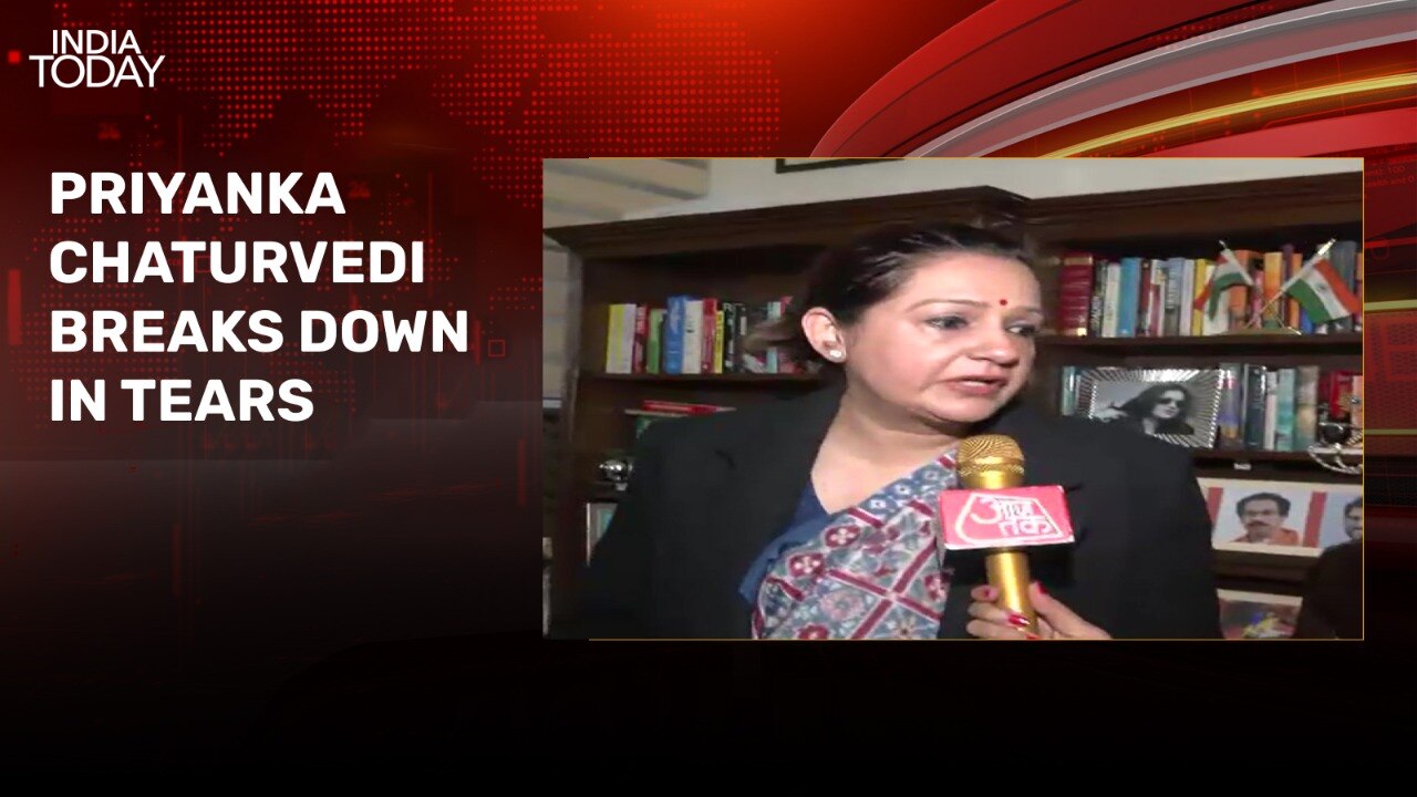 Priyanka Chaturvedi breaks down in tears while talking about Ajit Pawar ...