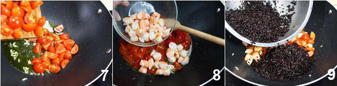 Venus rice with seafood