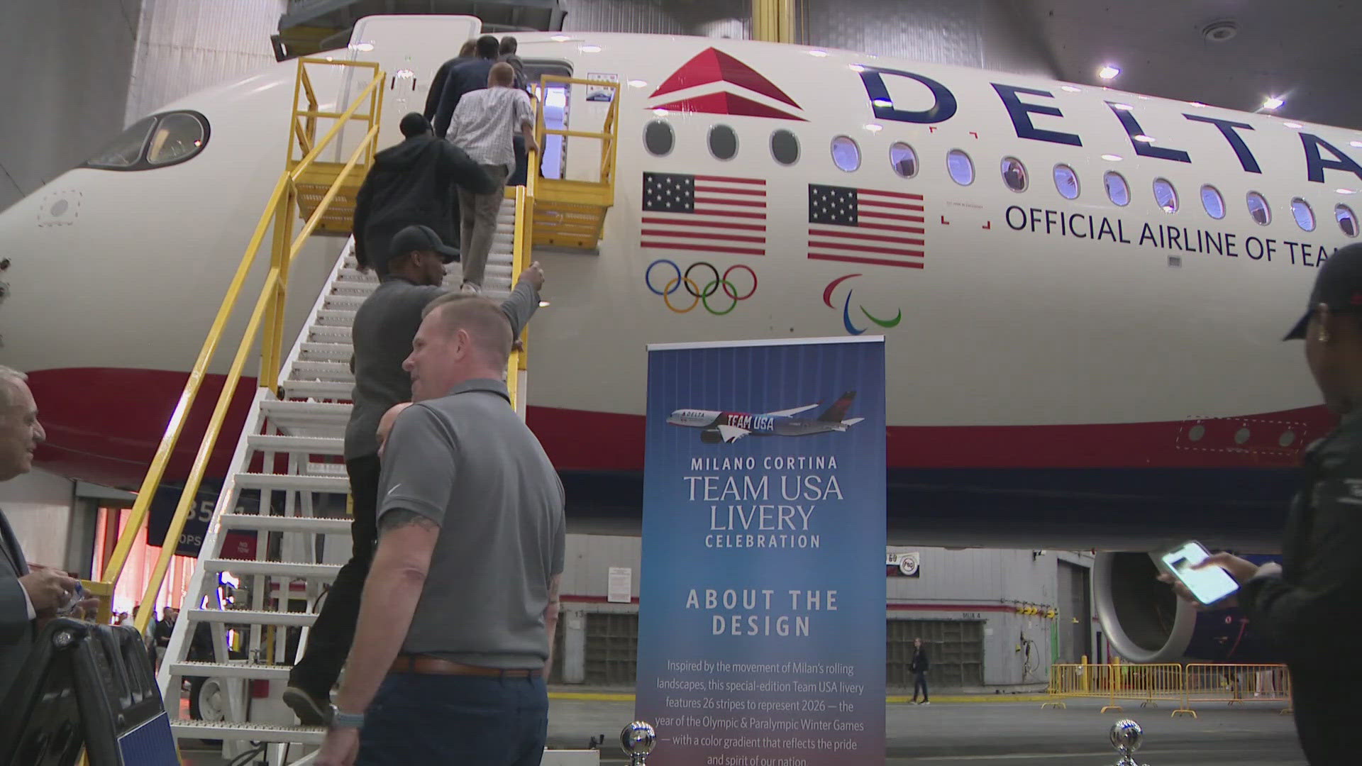 Delta Airlines unveils custom aircraft to carry Olympic athletes