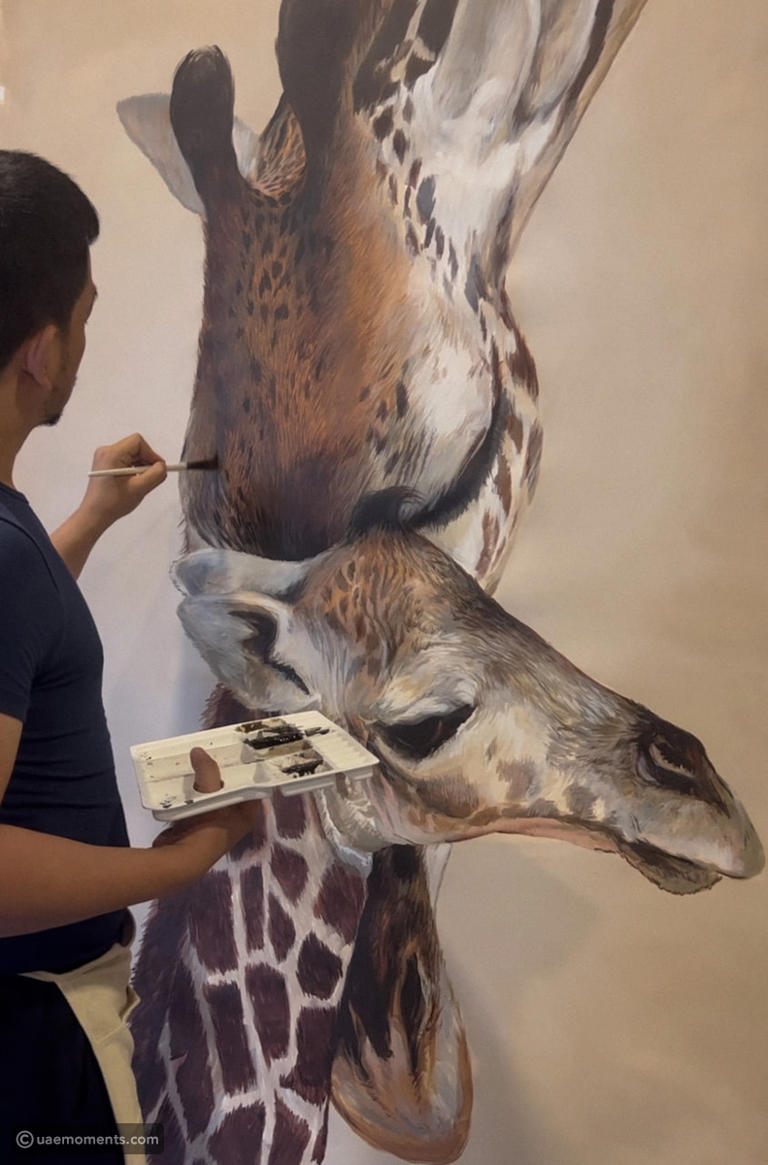 He moved to the UAE with a resume, now his art hangs in royal palaces