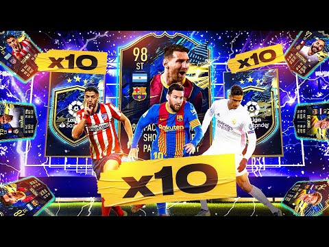 What do you get from 10 guaranteed La Liga team of the season packs?