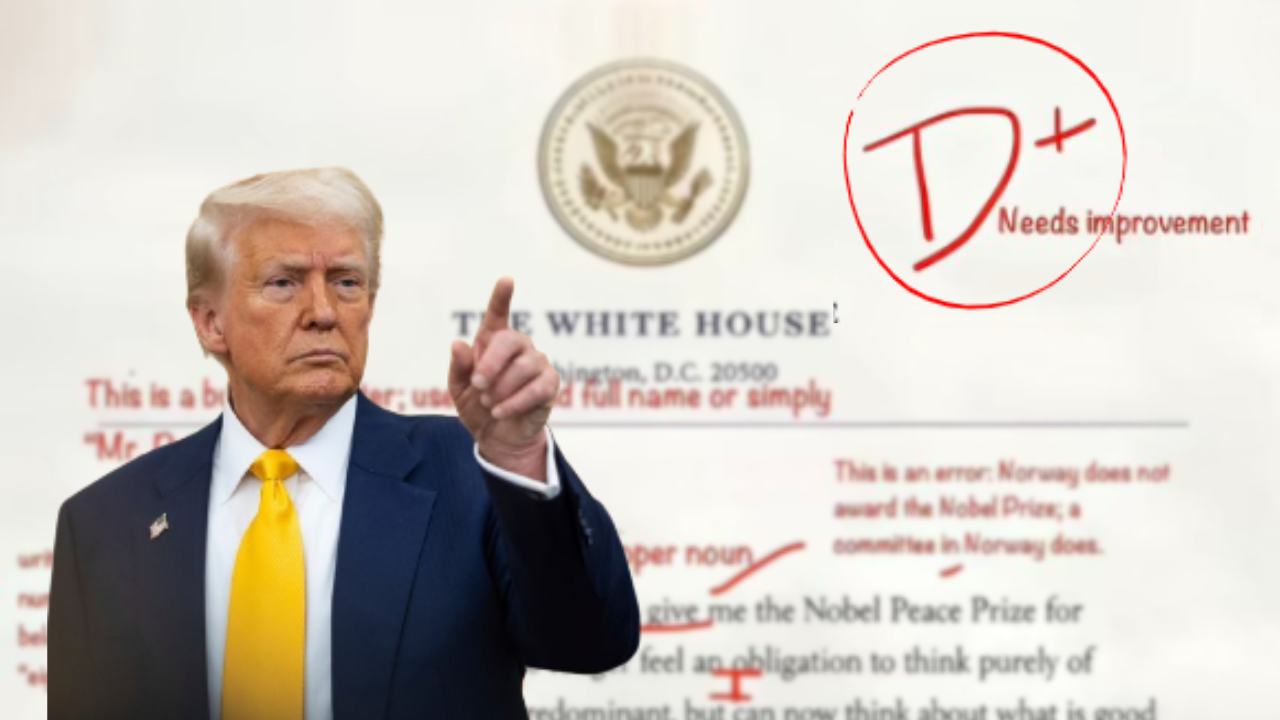 Donald Trump’s message to Norwegian PM gets 'D+' from internet– for his ...