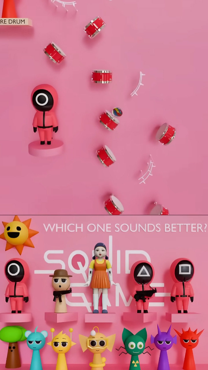 Squid Game theme songs on MARBLE vs real instrument version