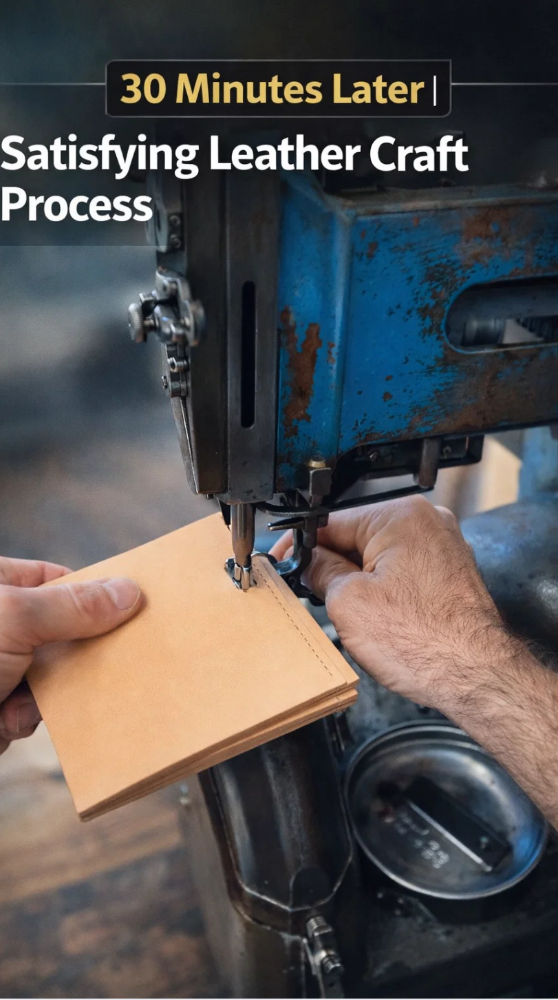 30 minutes later | Satisfying leather craft process