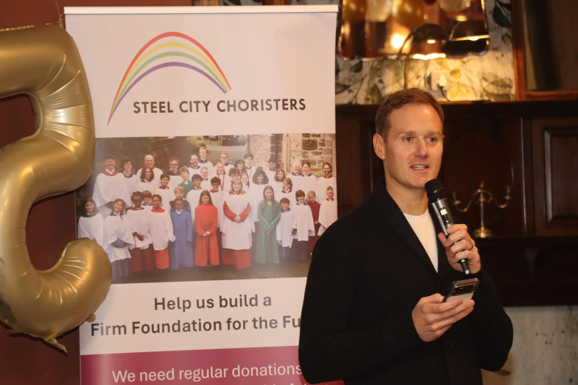 Dan Walker attends fifth birthday of 'remarkable' Sheffield choir