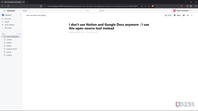 I don't use Notion and Google Docs anymore — I use this open-source ...