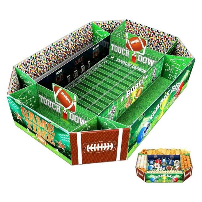 Amazon's $15 football stadium snack tray is perfect for game day parties