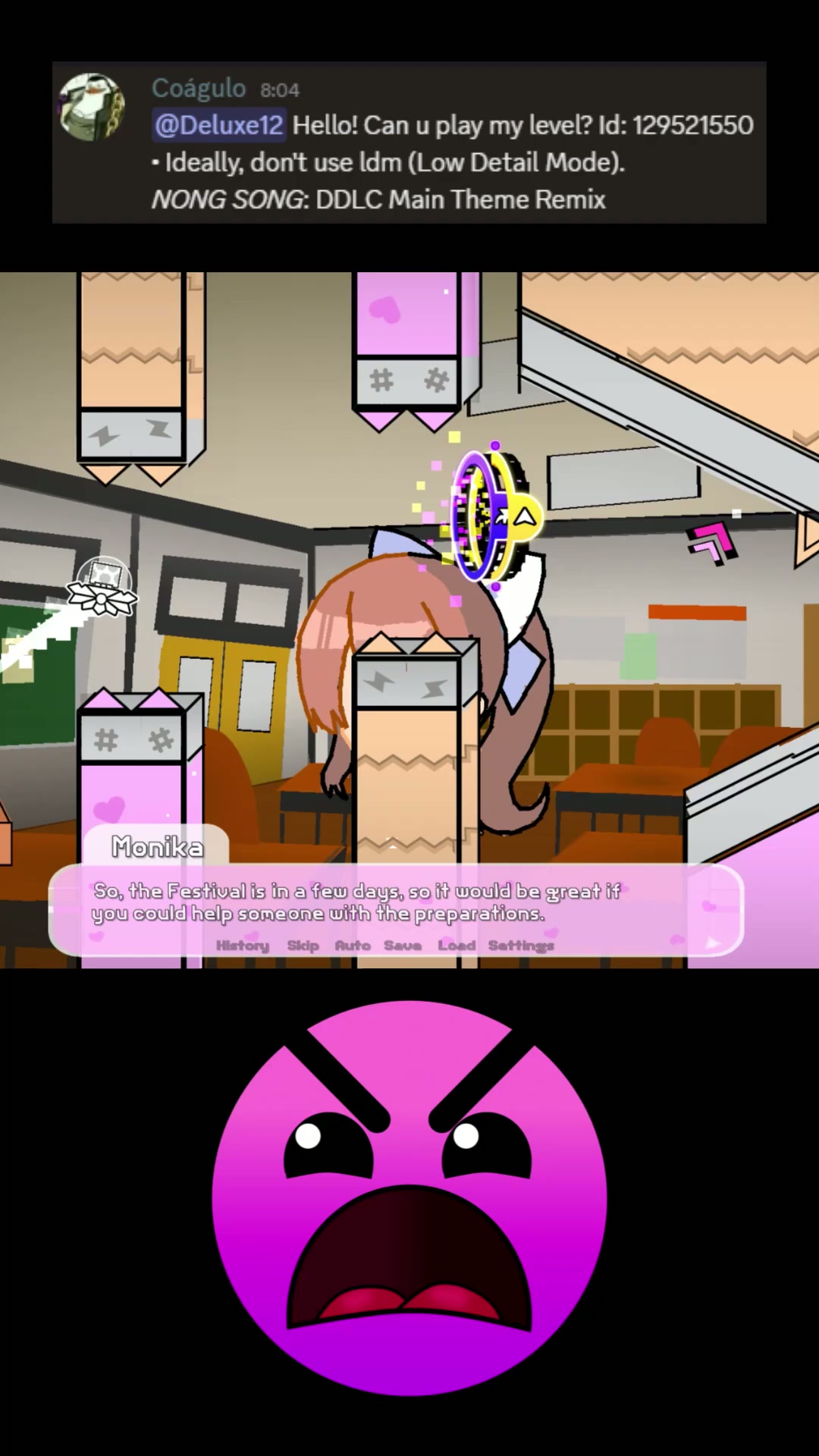 DDLC Geometry Dash level is insane #geometrydash #deluxe12