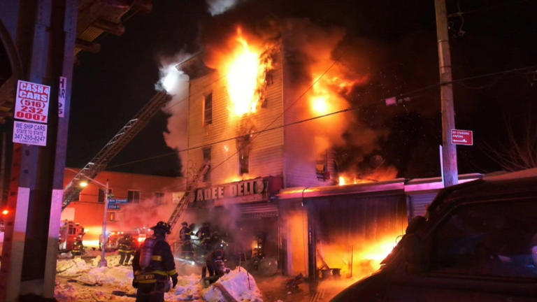 Large, separate fires burn through Bronx building, home