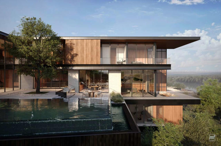Unbuilt $7M Austin home comes with award-winning dock, infinity pool ...