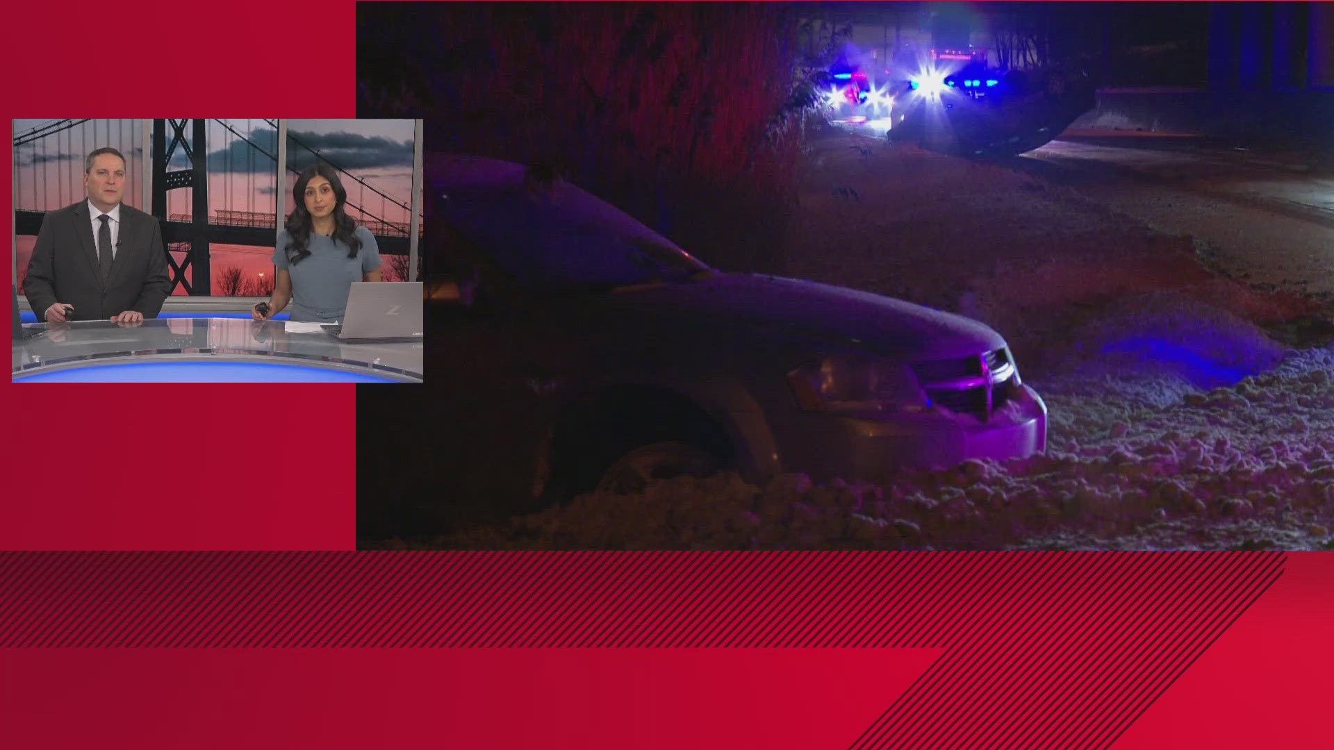 Vehicle flips on I-475 Tuesday night, no injuries reported