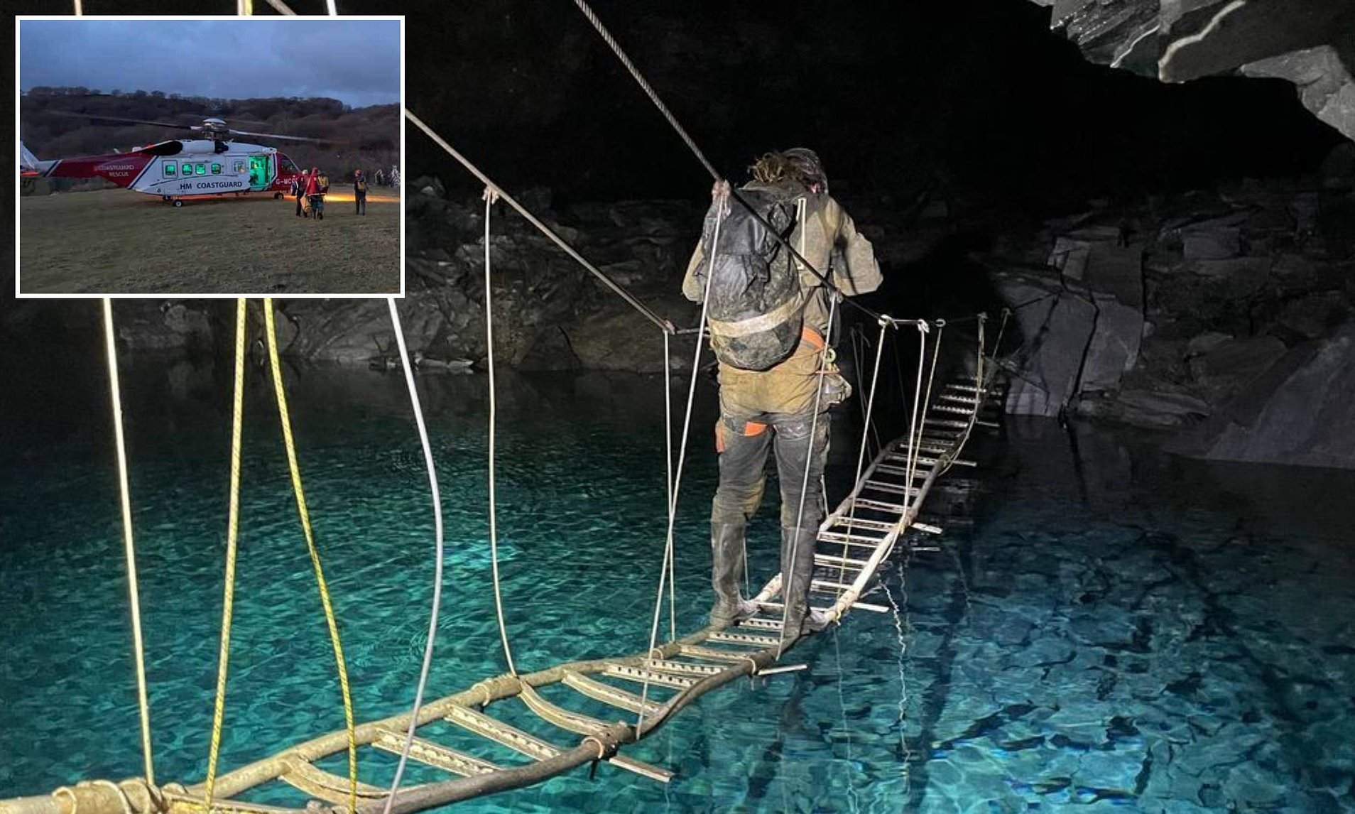 Thrill seeker airlifted to hospital after falling onto rocks when zip ...