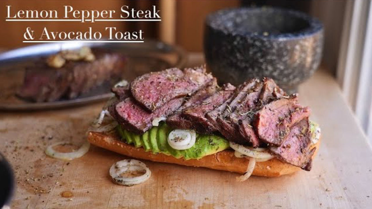 Lemon pepper steak takes avocado toast to the next level