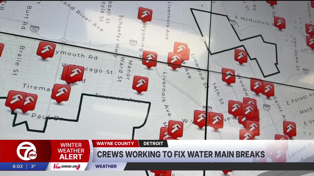 Detroit crews work around the clock as 51 water main breaks hit aging ...