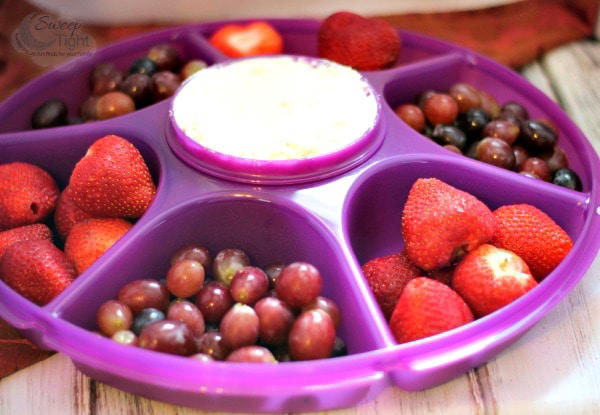 Cake batter fruit dip in my new Tupperware
