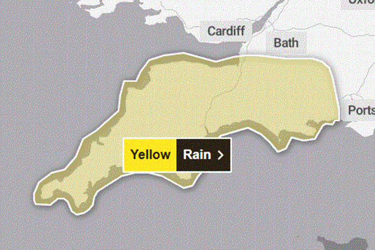 Met Office rain warning extended as South West submerged