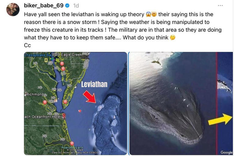 Extreme US weather is down to giant sea monster off coast, wild ...