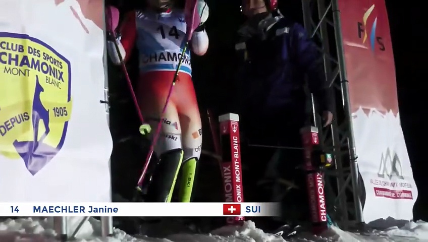 Coupe d'Europe à Chamonix slalom dames 24 janvier manche 1