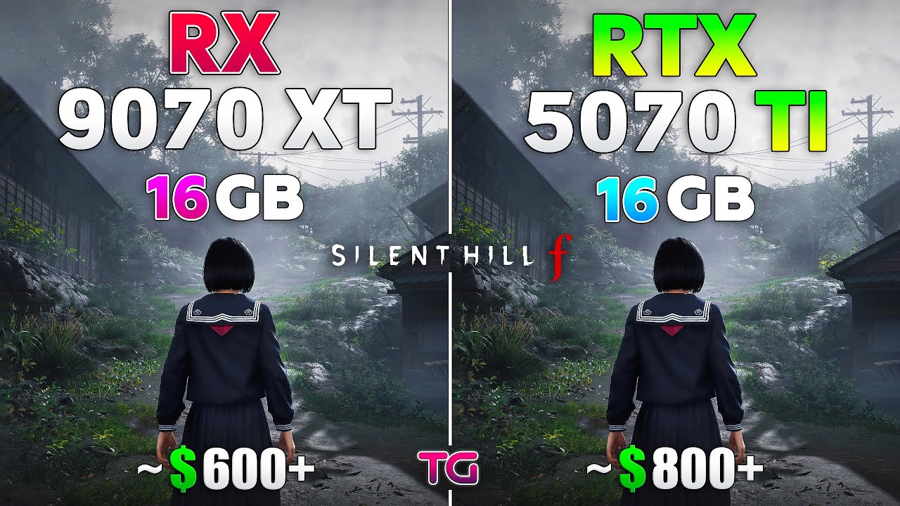 RTX 5070 Ti vs RX 9070 XT in Silent Hill f | 1080p | 1440p | 4K