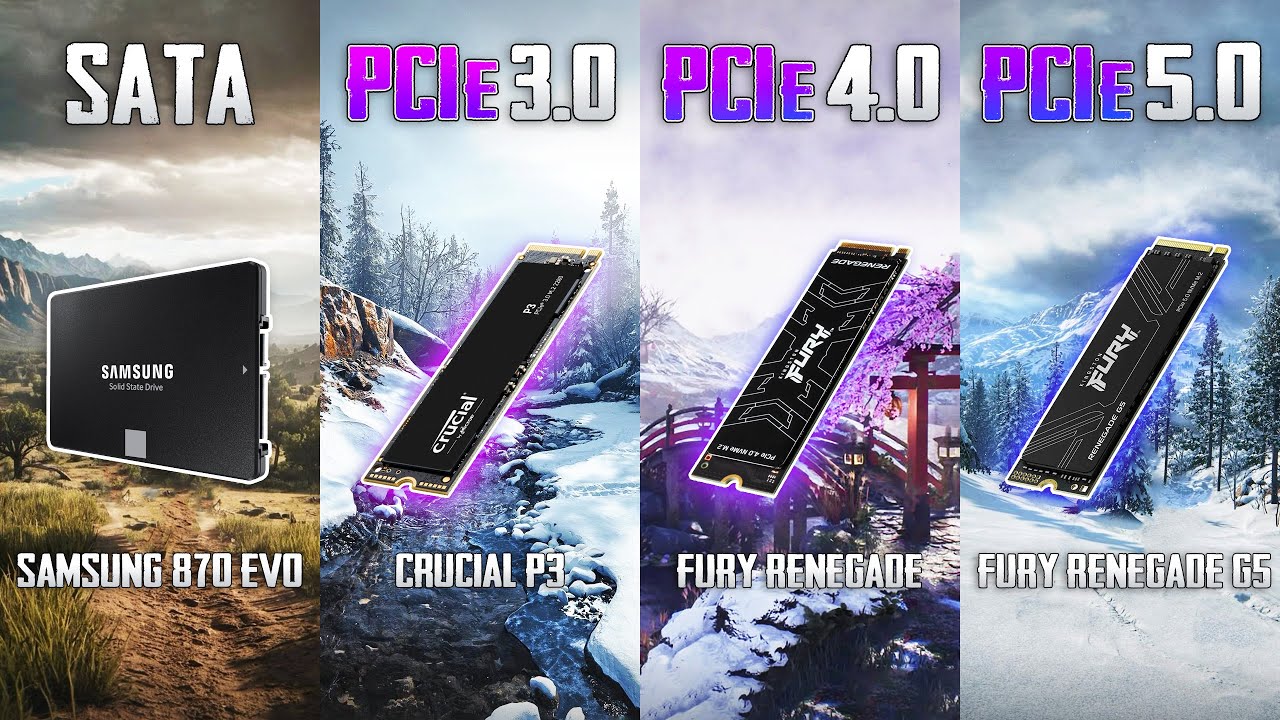 PCIe 5.0 vs PCIe 4.0 vs PCIe 3.0 vs SATA - Which SSD is best for gaming?