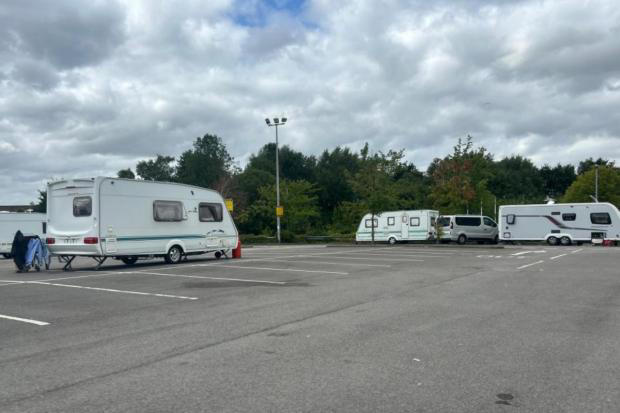 Unauthorised traveller encampment reported at Warrington supermarket
