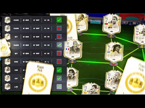 What's the best team you can make from 50 x 93+ icon moments player picks?