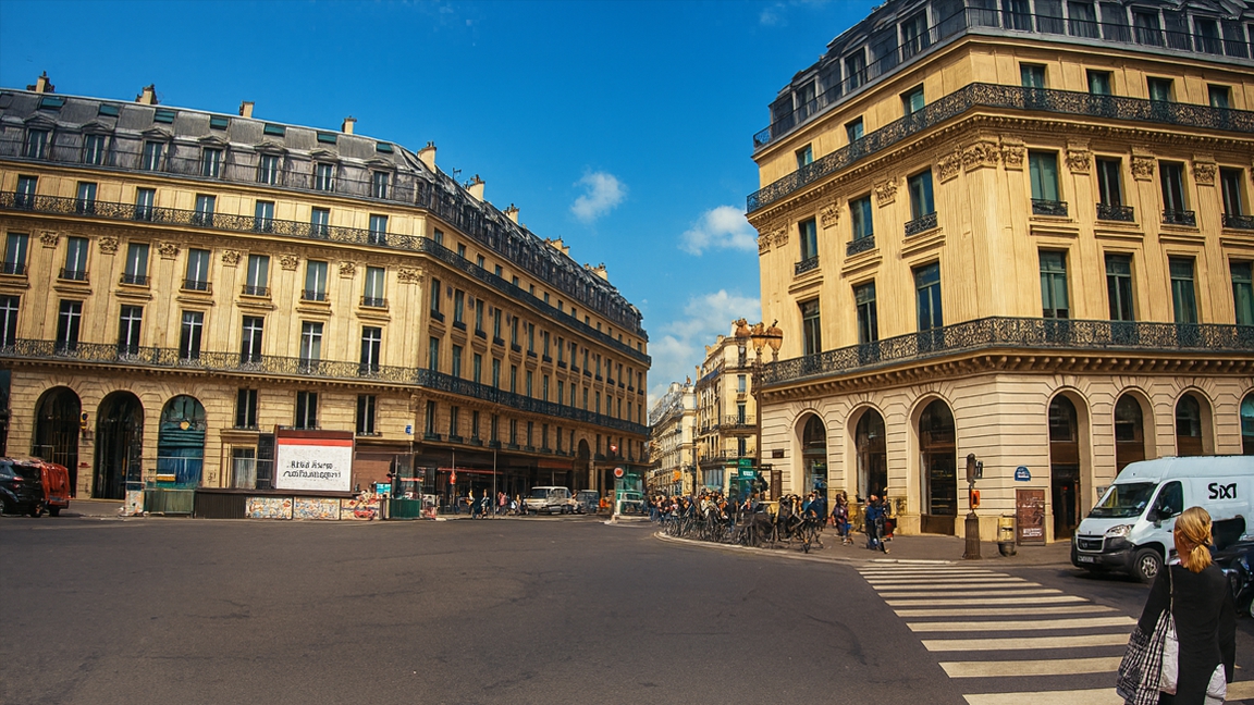 Exploring Paris luxury streets near Opéra