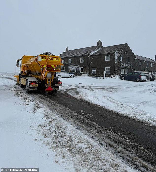 Patrons and staff get snowed in at Britain's highest pub in blizzard ...