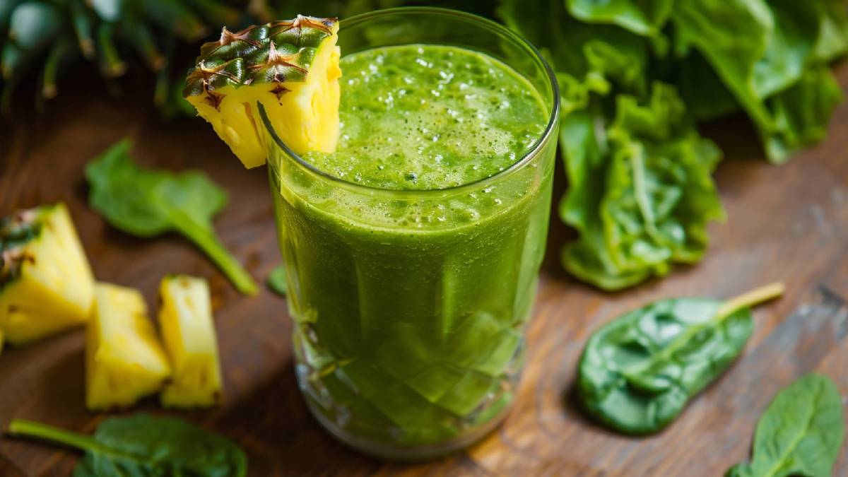 Smoothie de espinaca y piña: energía fresca para la mañana