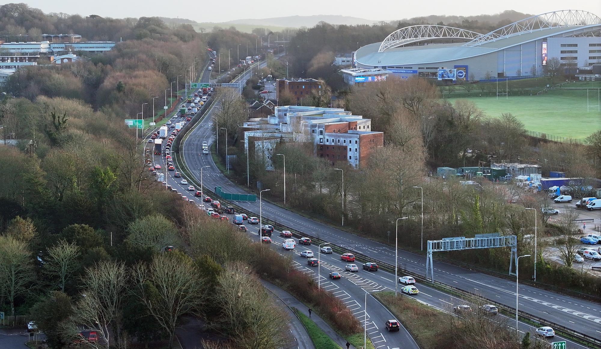 Man dies and road closure extended after major incident on A27 in East ...