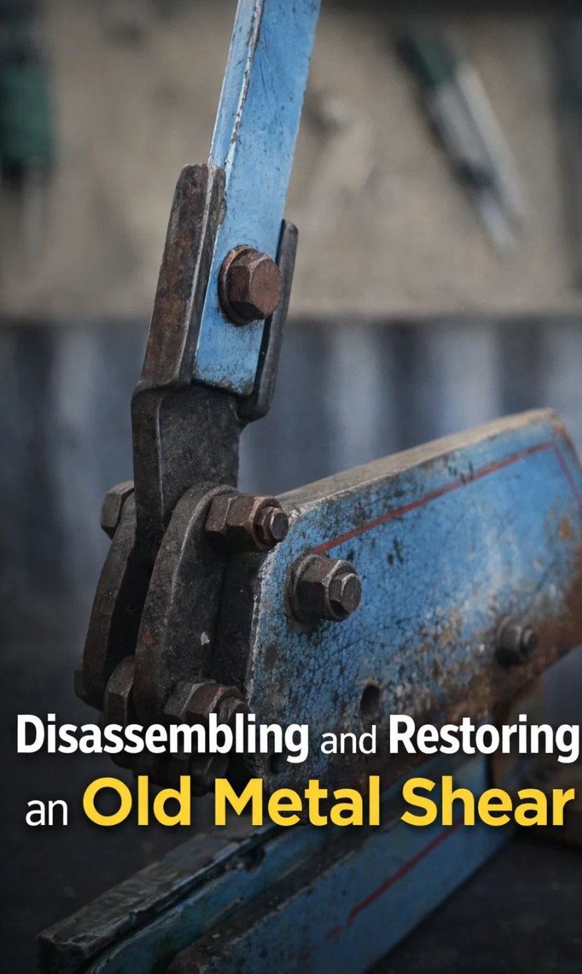 Disassembling and restoring an old metal shear