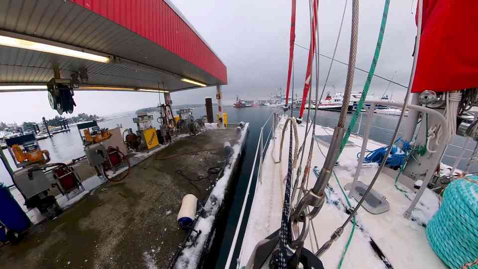 Most boats lay up for winter - we sailed straight into the storm