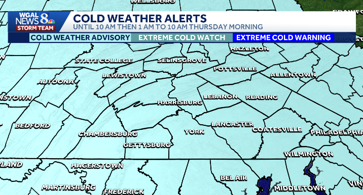 NWS issues third cold weather advisory this week for entire Susquehanna ...