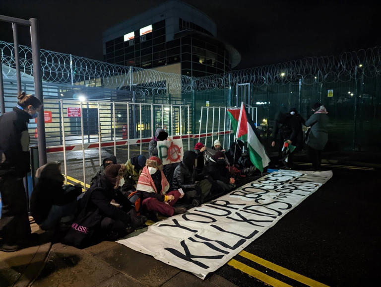 Pro-Palestinian demonstrators blockade Edinburgh aerospace defence factory