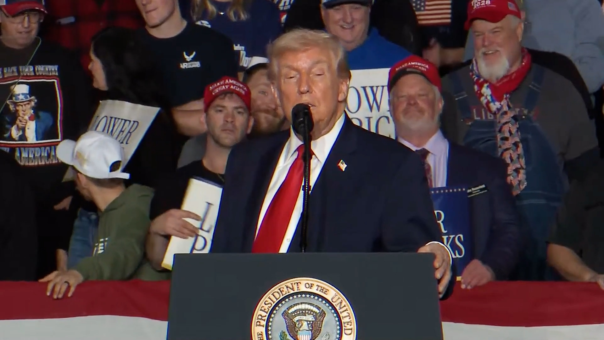 Trump says another "armada" sailing towards Iran