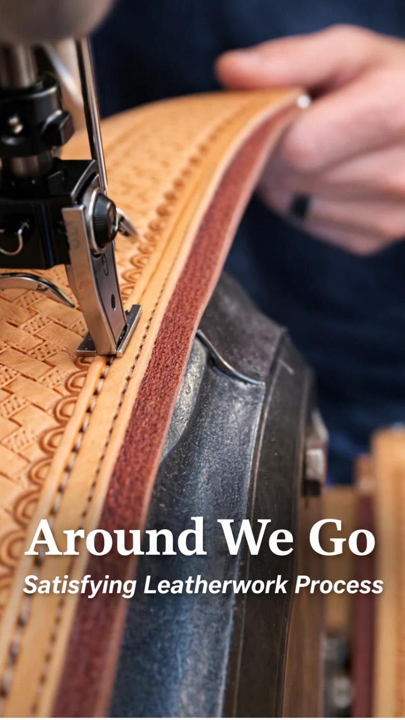 Around we go | Satisfying leatherwork process