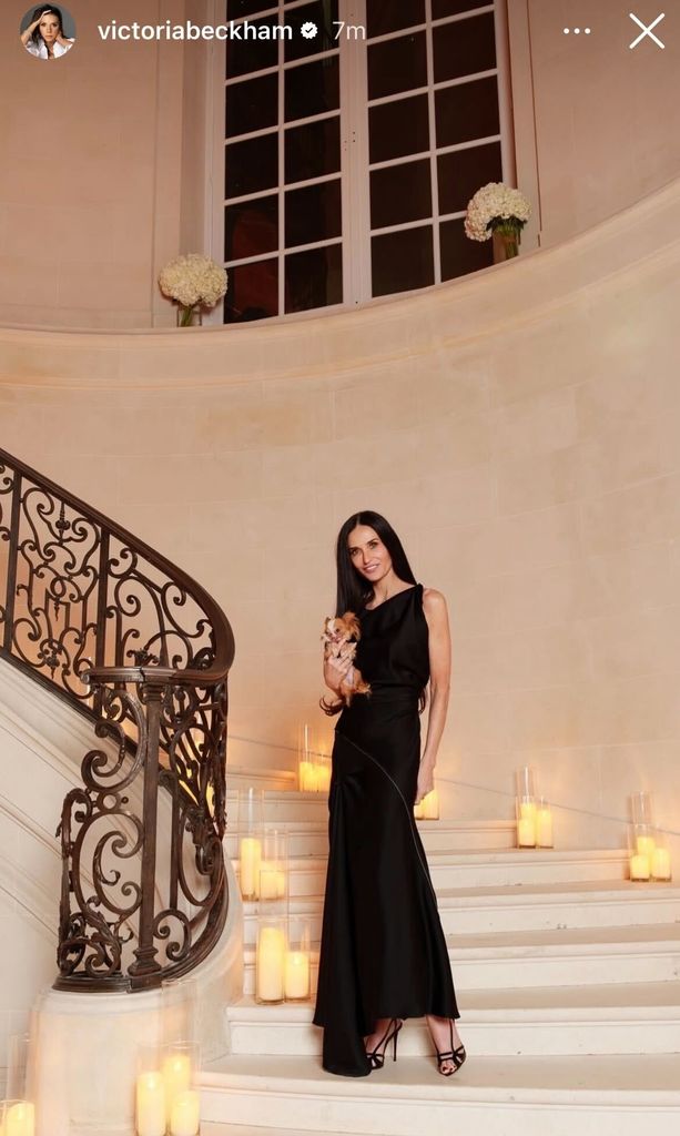 Demi Moore cuts a liquid silhouette in slinky Victoria Beckham dress