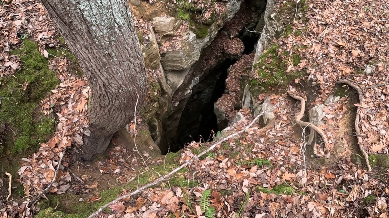 A 200-foot-deep sinkhole opened in the middle of the woods