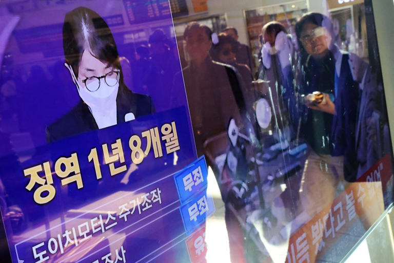 South Korea’s former first lady jailed for 20 months for bribery