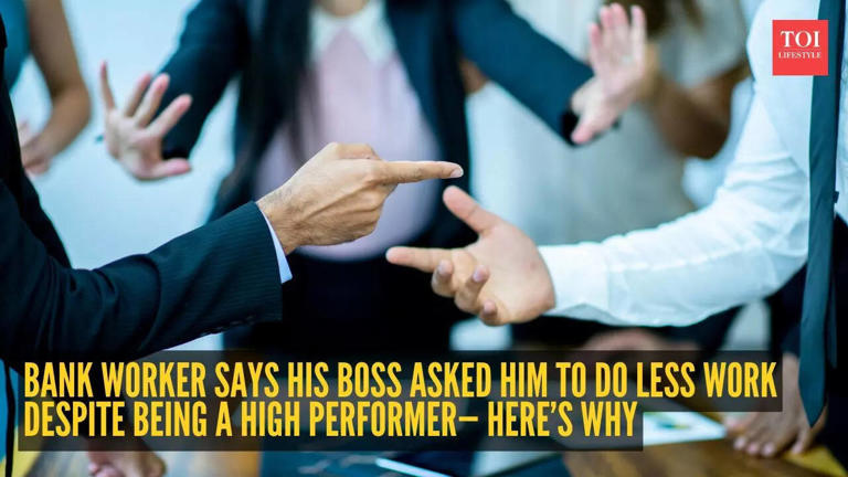 Office politics: Bank worker says his boss asked him to do less work ...