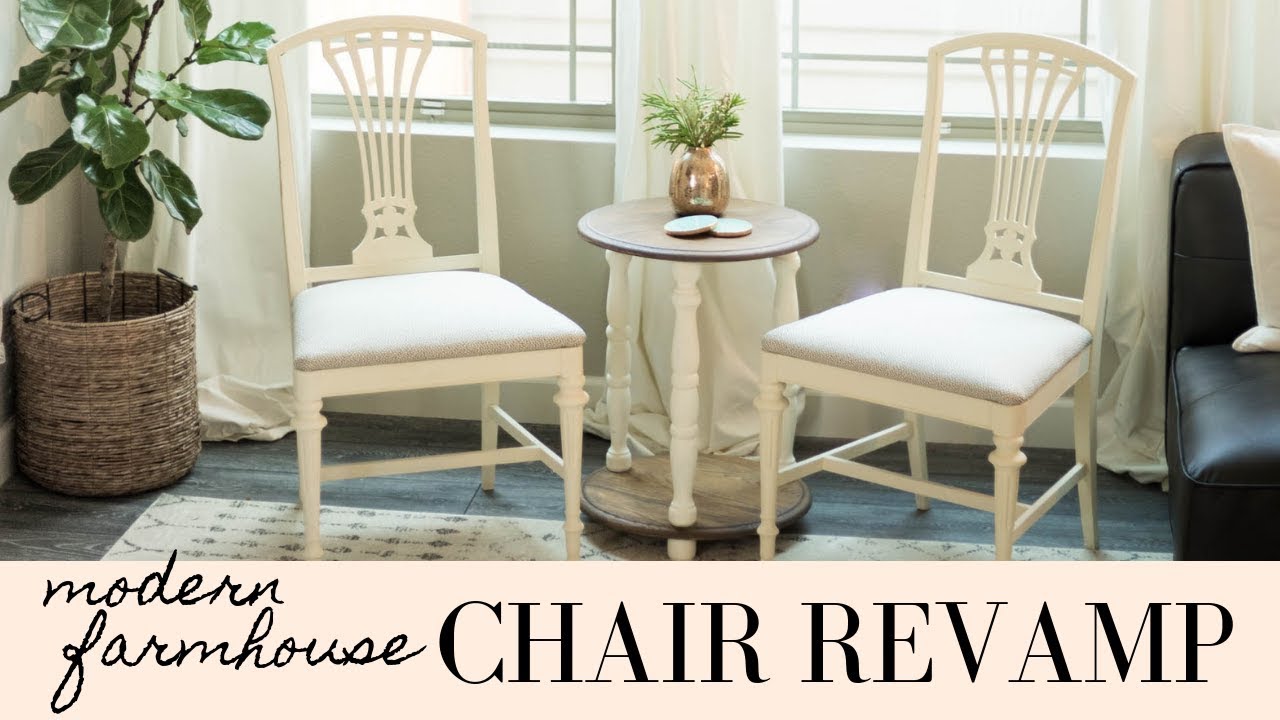 Turn your old chairs into beautiful farmhouse seating