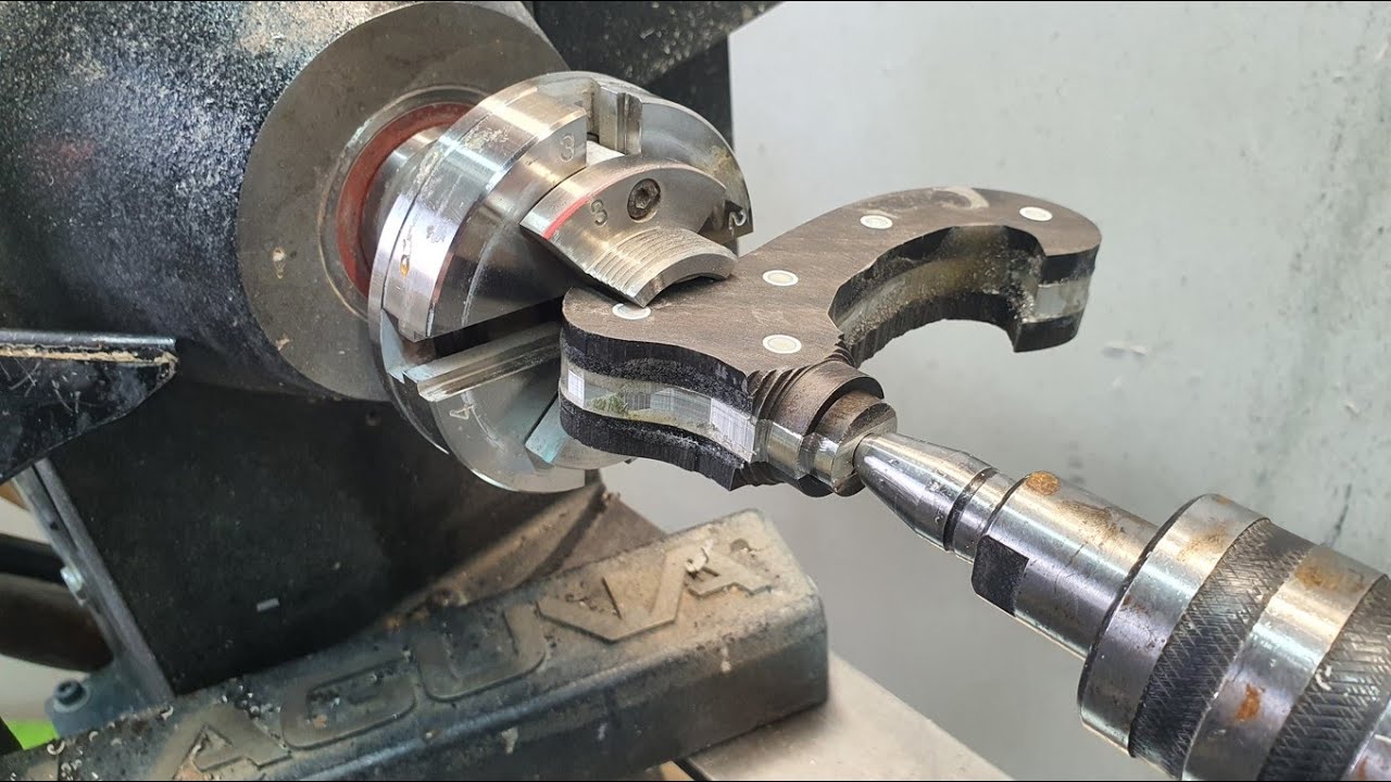 Woodturning a stunning red carpet cane