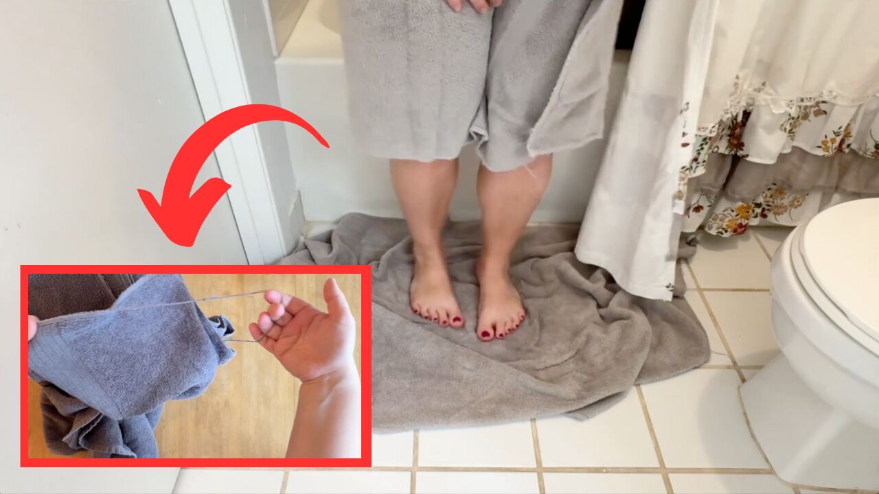 The genius new way people are using their old bathroom towels!
